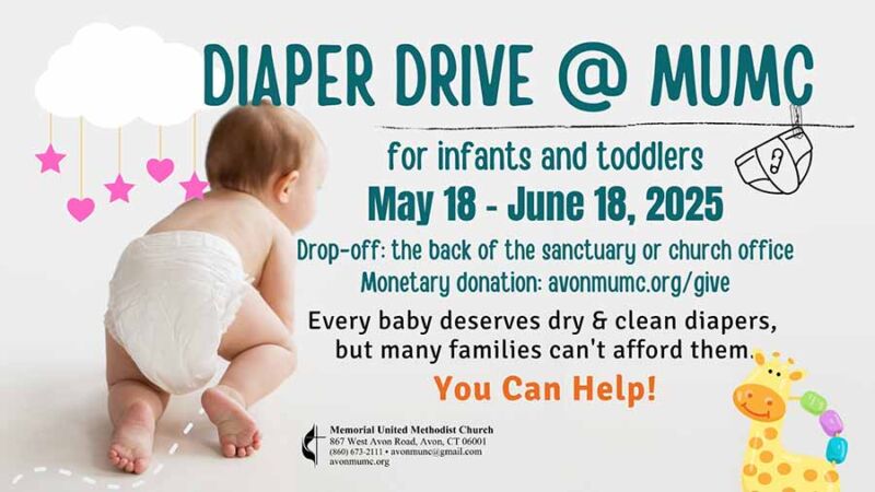 Diaper Drive (5/18 -6/18) - Memorial United Methodist Church